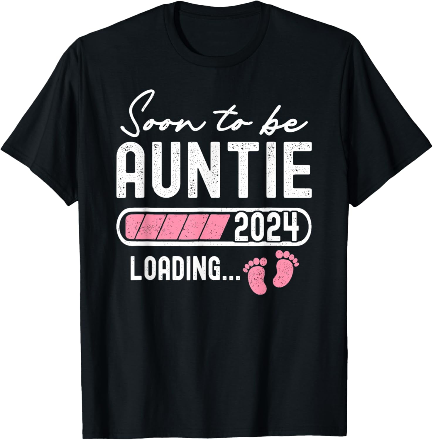 Soon To Be Auntie Est 2024 Future New Aunt Pregnancy Loading T-Shirt ...