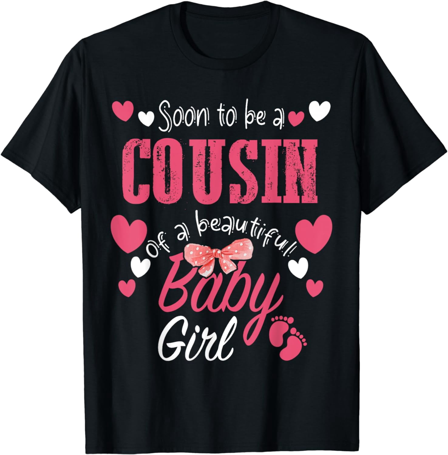 Soon To Be Cousin of Beautiful Baby Girl Gender Reveal 2024 T-Shirt ...