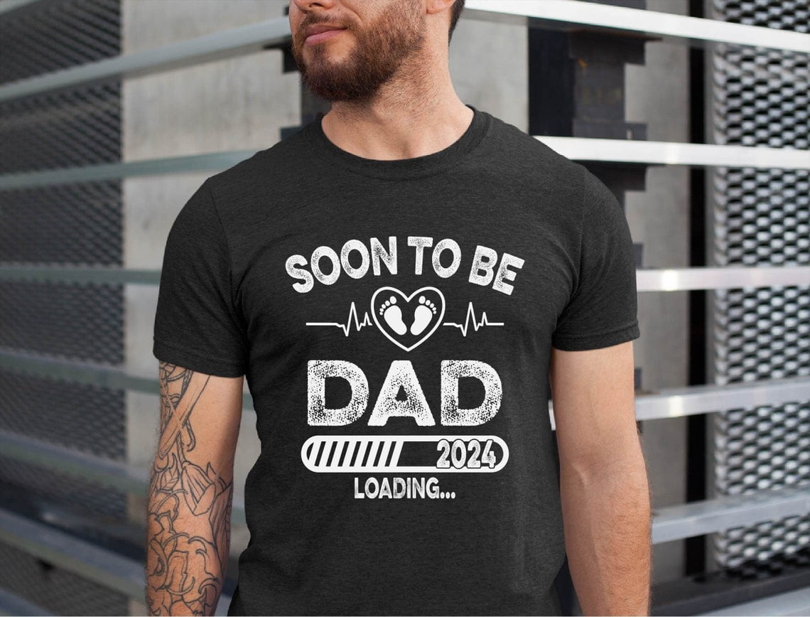 Soon To Be Father 2024 Shirt, New Dada Tee, Daddy To Be Loading T-Shirt ...