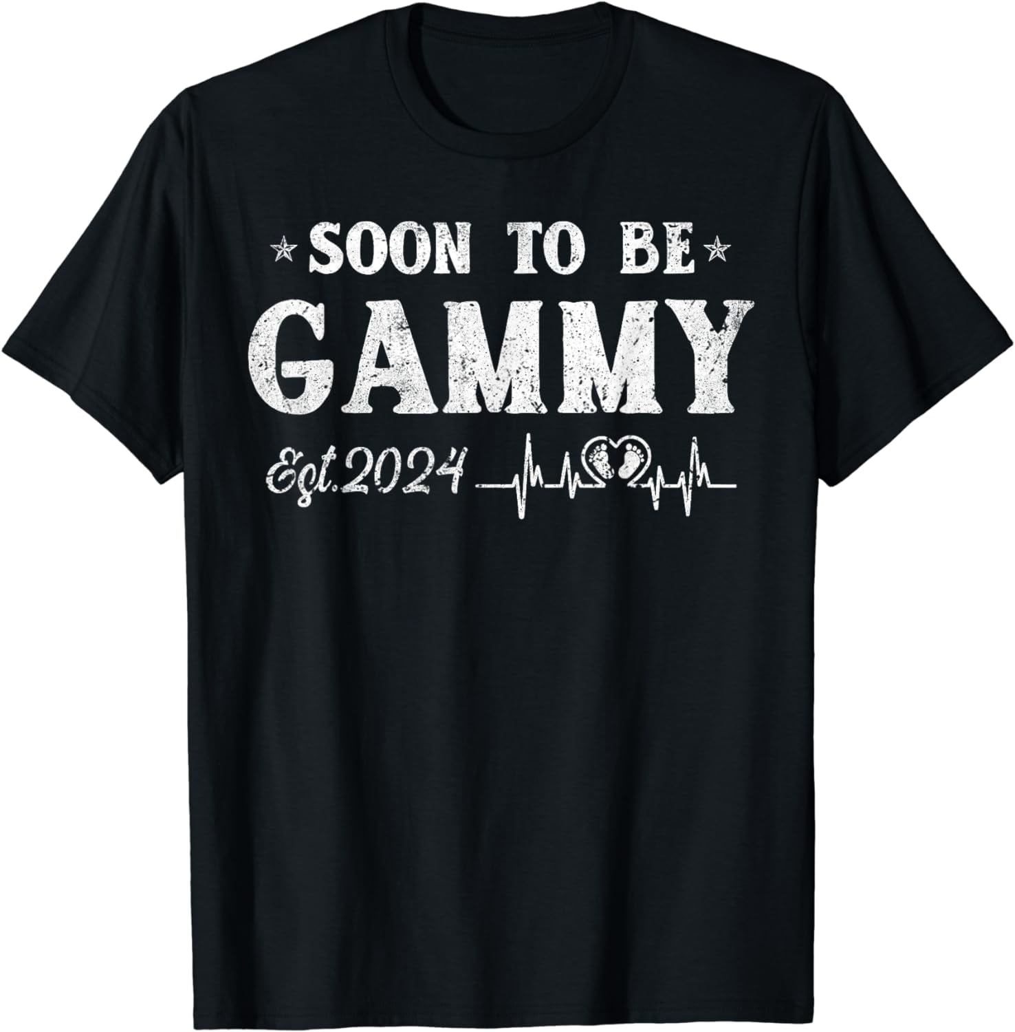 Soon To Be Gammy Est 2024 Heartbeat Funny Baby T-Shirt - Walmart.com