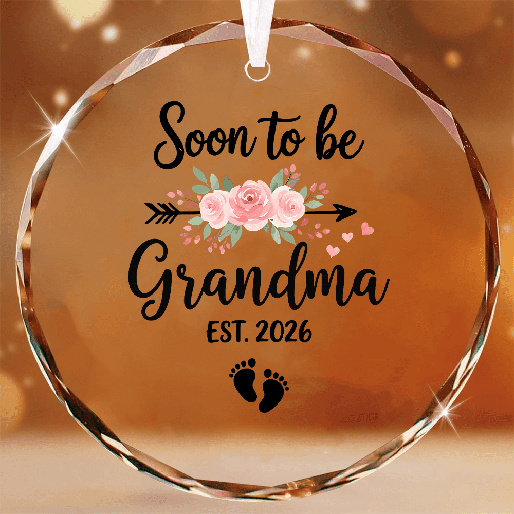 Soon To Be Grandma 2026 1 Ornament Home Decoration, Crystal Glass ...