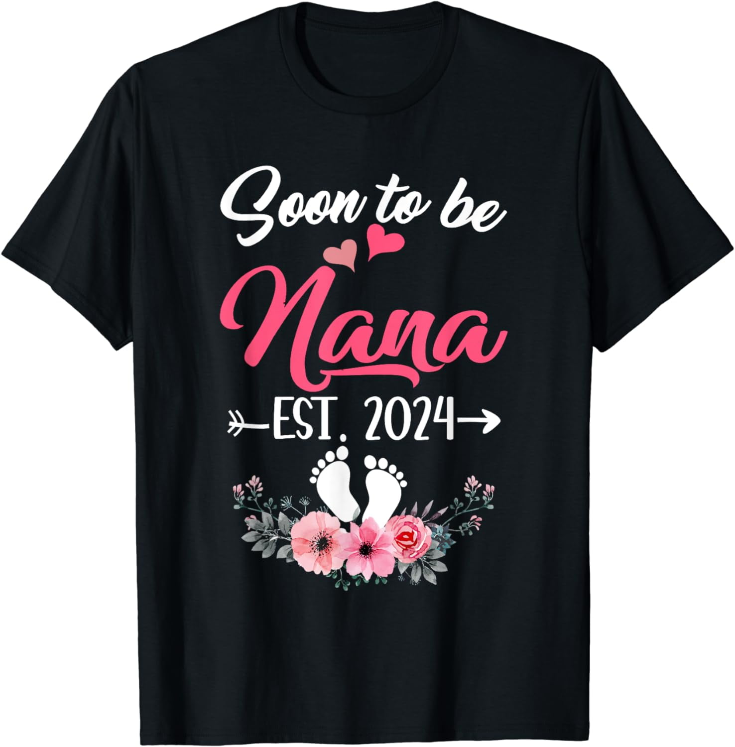 Soon To Be Nana Est 2024 Mothers Day First Time Nana T-Shirt - Walmart.com