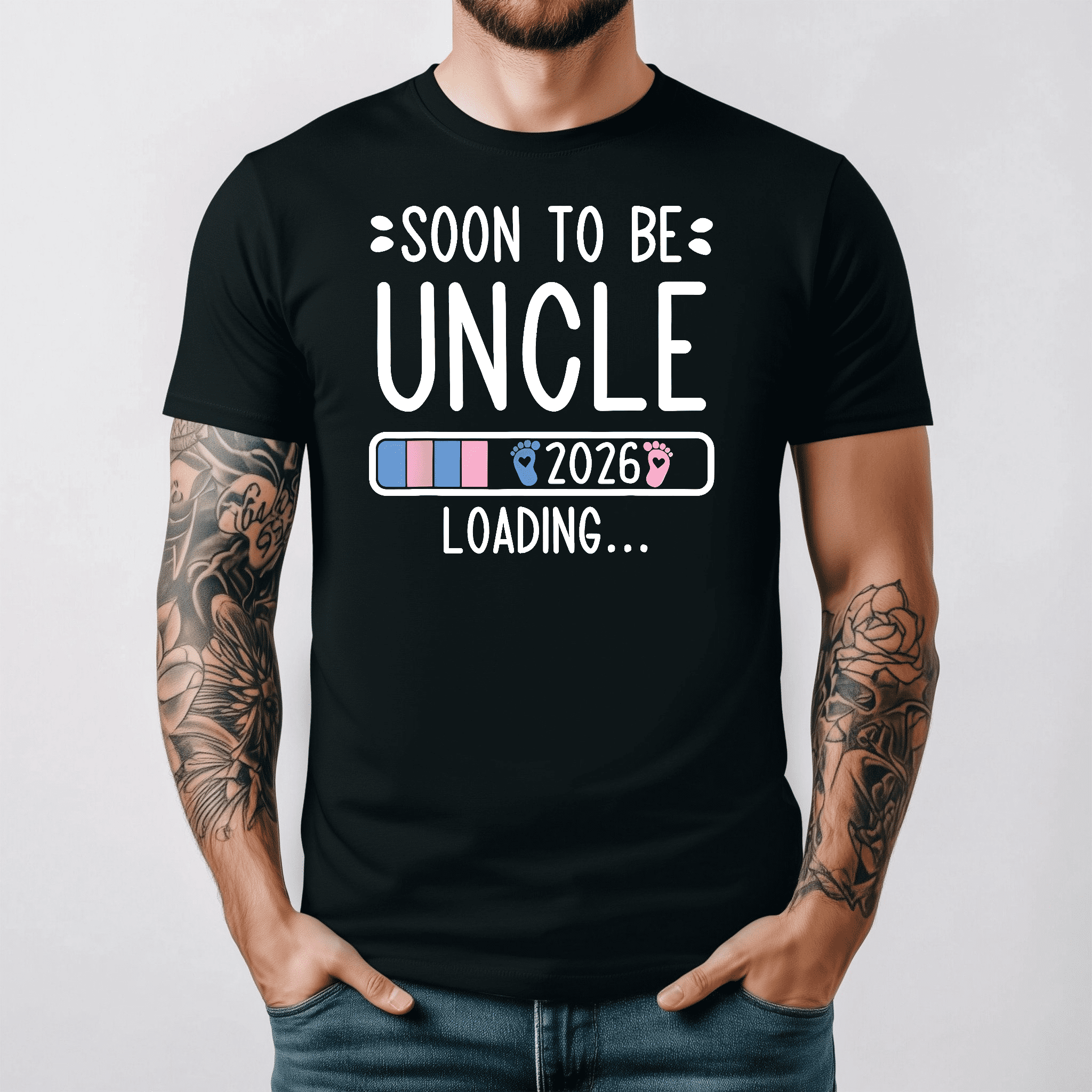 Soon To Be Uncle 2026 Loading Fun Baby Announcement Shirt V13214,for ...