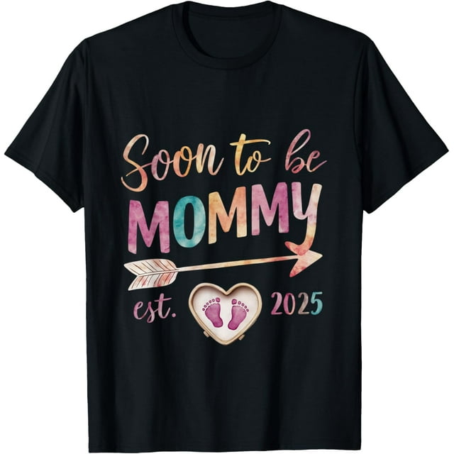 Soon To be Mommy 2025 Mom Est 2025 Loading Promoted to Mommy T-Shirt ...