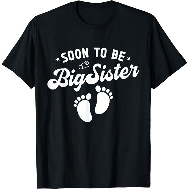 Soon to Be Big Sister Pregnancy Announcement for Big Sister T-Shirt - Walmart.com