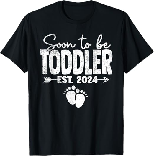 Soon to Be Toddler Est 2024 Retro Promoted to Toddler 2024 T-Shirt - Walmart.com