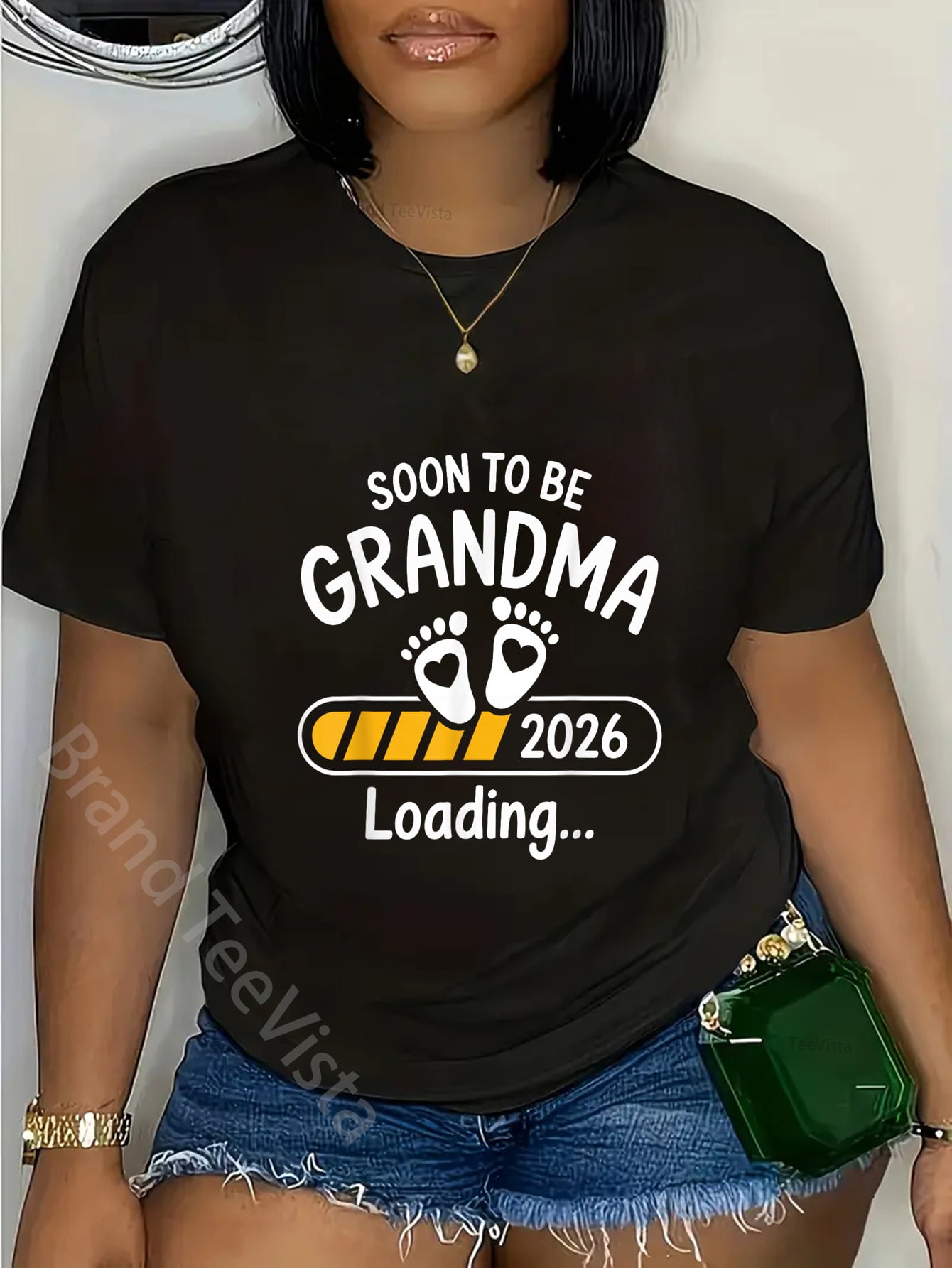 Soon to be Grandma 2026 Loading Grandma 2026 Baby Announcement T-Shirt ...