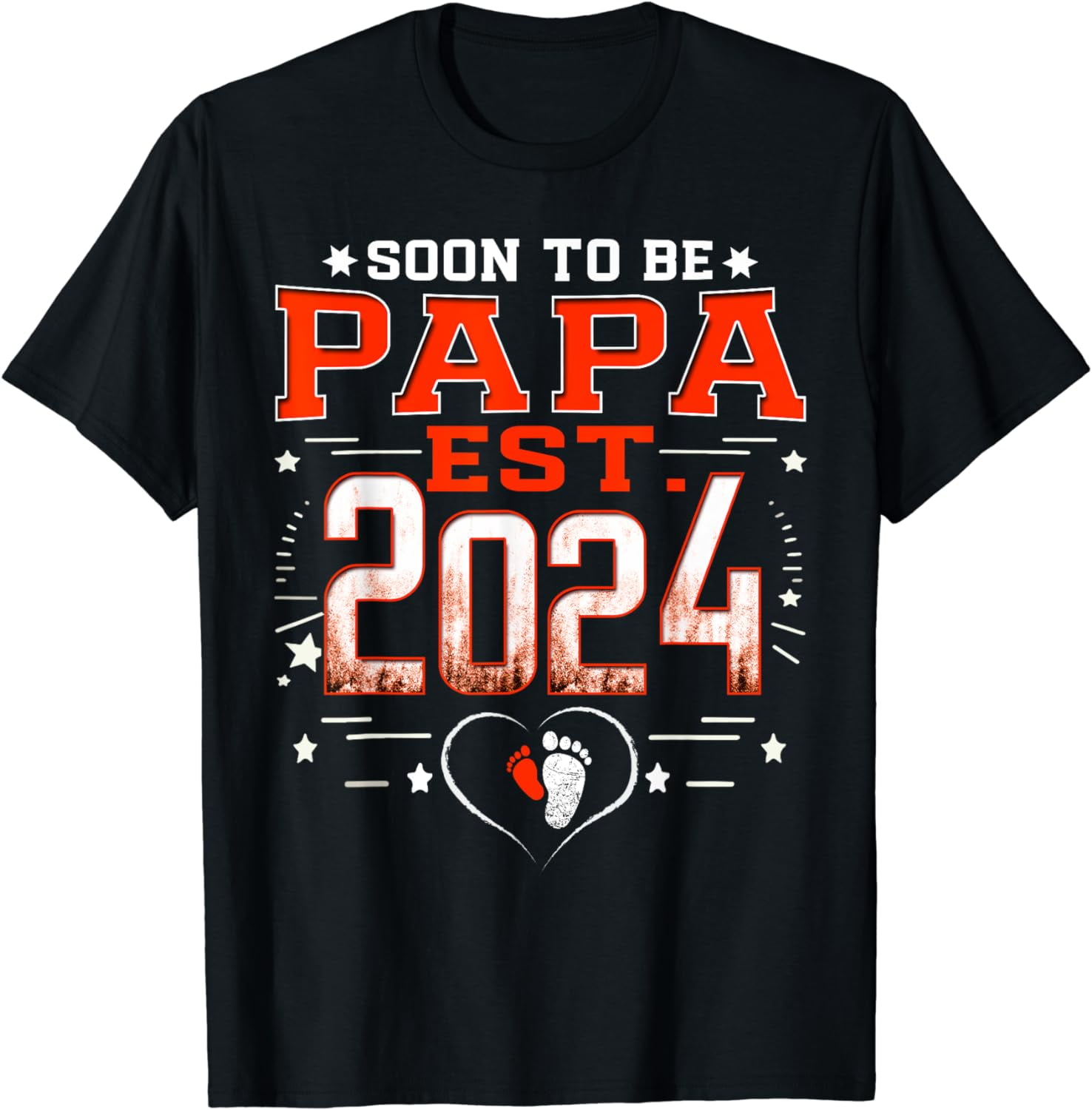 Soon to be Papa 2024 First Fathers Day Expect Baby New Papa T-Shirt ...