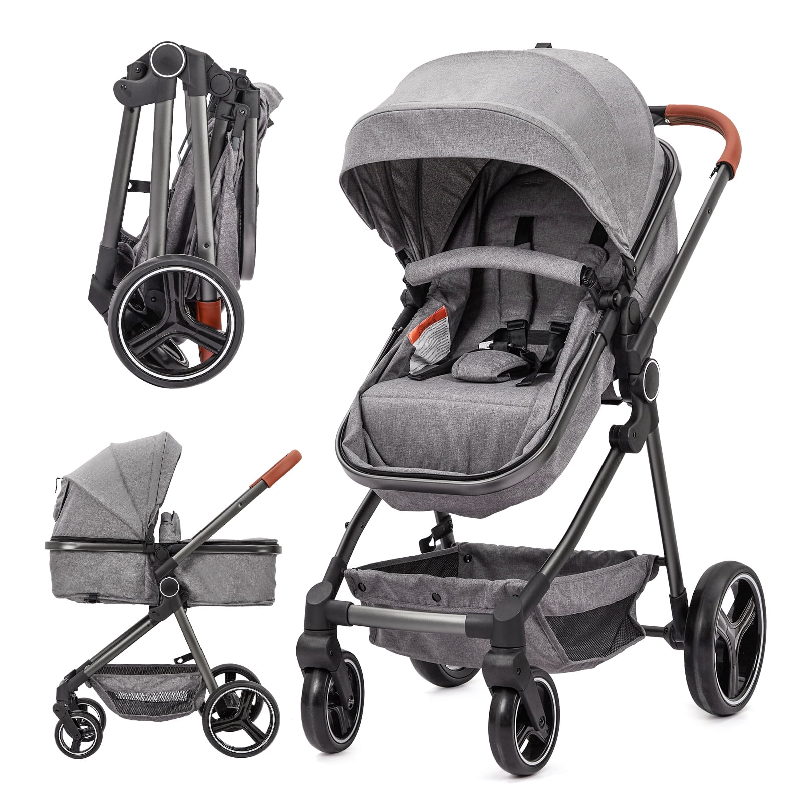 Soonbuy 2 in 1 High Landscape Convertible Baby Stroller, Foldable ...