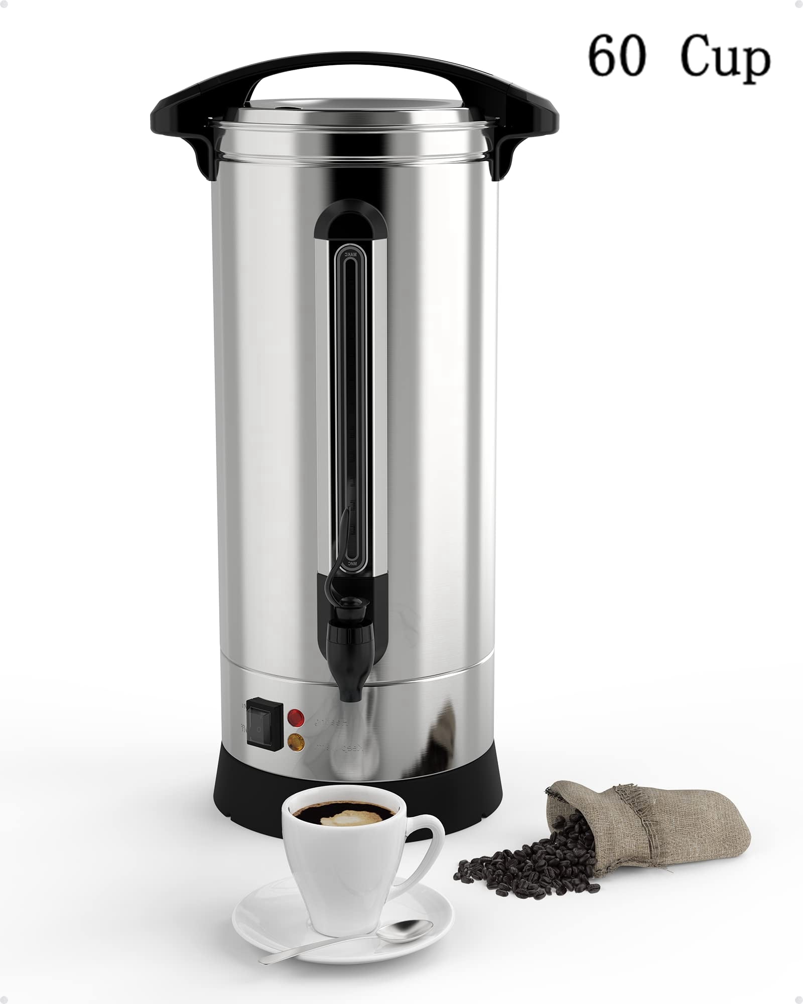 Soonbuy 60 Cup Commercial Coffee Urn, 10L Stainless Steel, Thermal ...