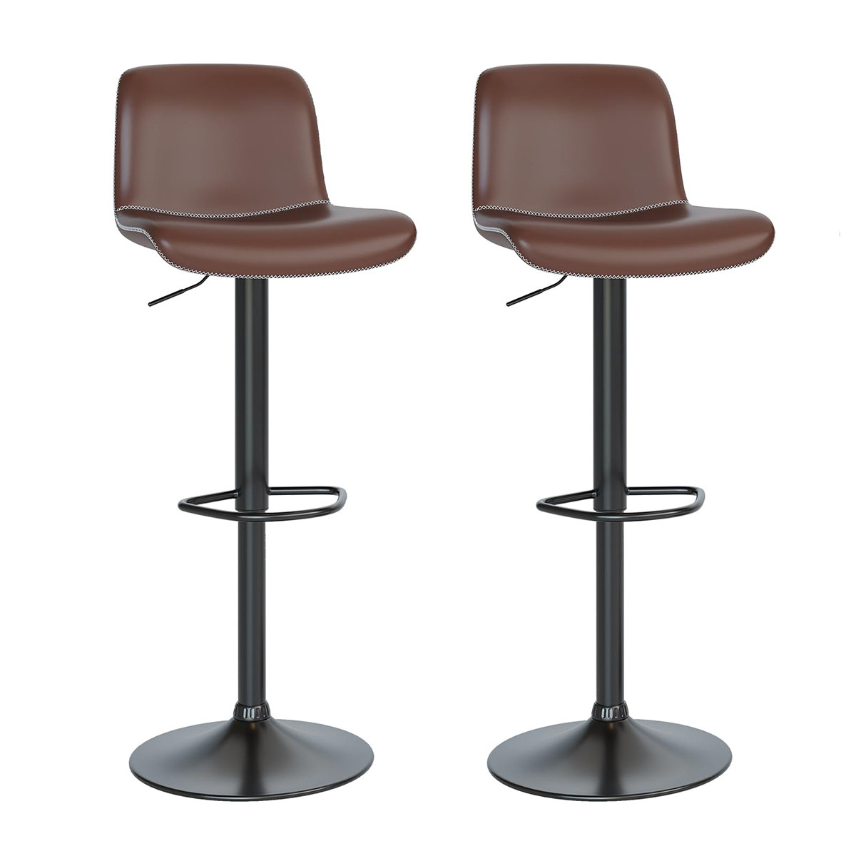 Soonbuy Adjustable Bar Stools Set of 2, Adjustable Swivel Bar Stools ...