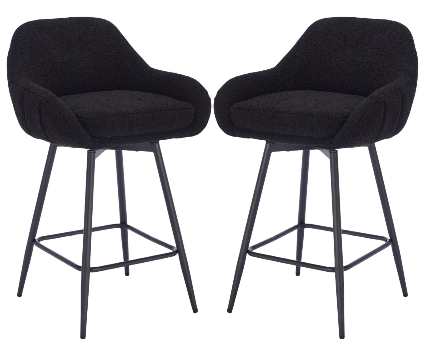 Soonbuy Modern Swivel Bar Stools Set of 2, 26" Counter Height Bar ...