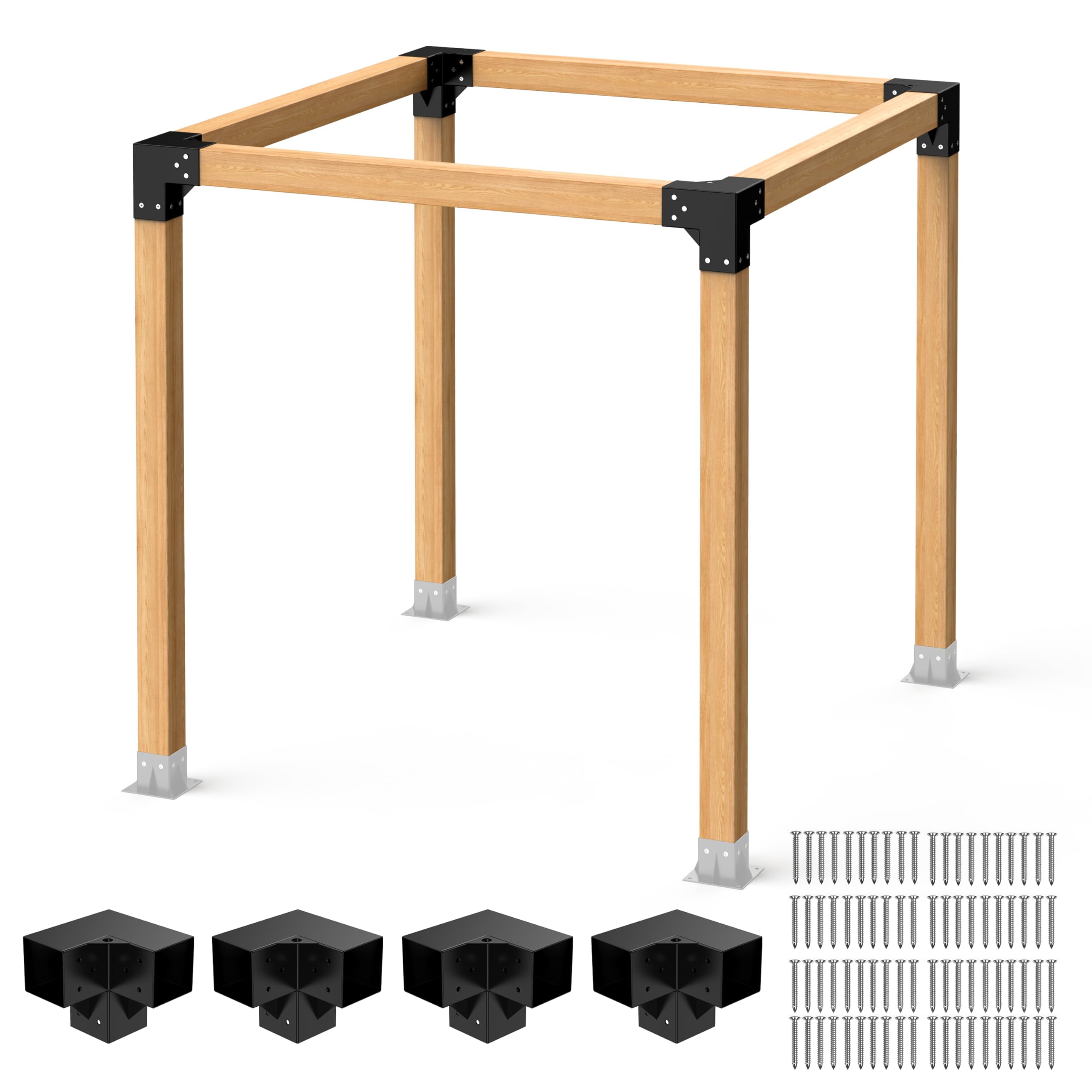 Soonbuy Pergola Brackets Kit 6x6,3/4Way Heavy Duty Gazebo Brackets ...