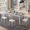 Senfot 71 Inch Rectangular Dining Table for 6 People, Long Wooden ...