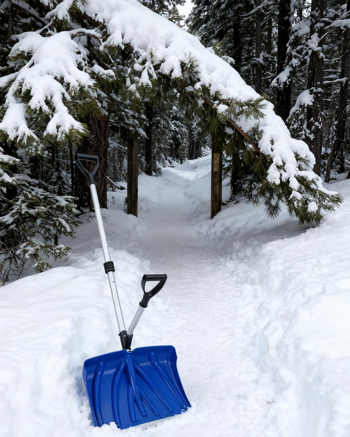 Soonbuy Snow Shovel, 18-Inch Aluminum Blade with Aluminum Handle and D ...