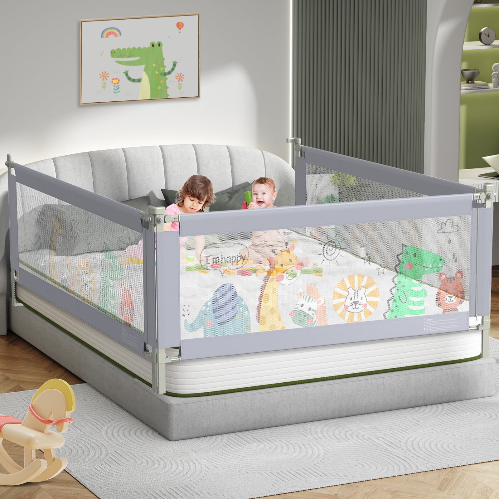 Soontrans Bed Rail for Toddlers, Bed Side Rail for Infant, Height ...