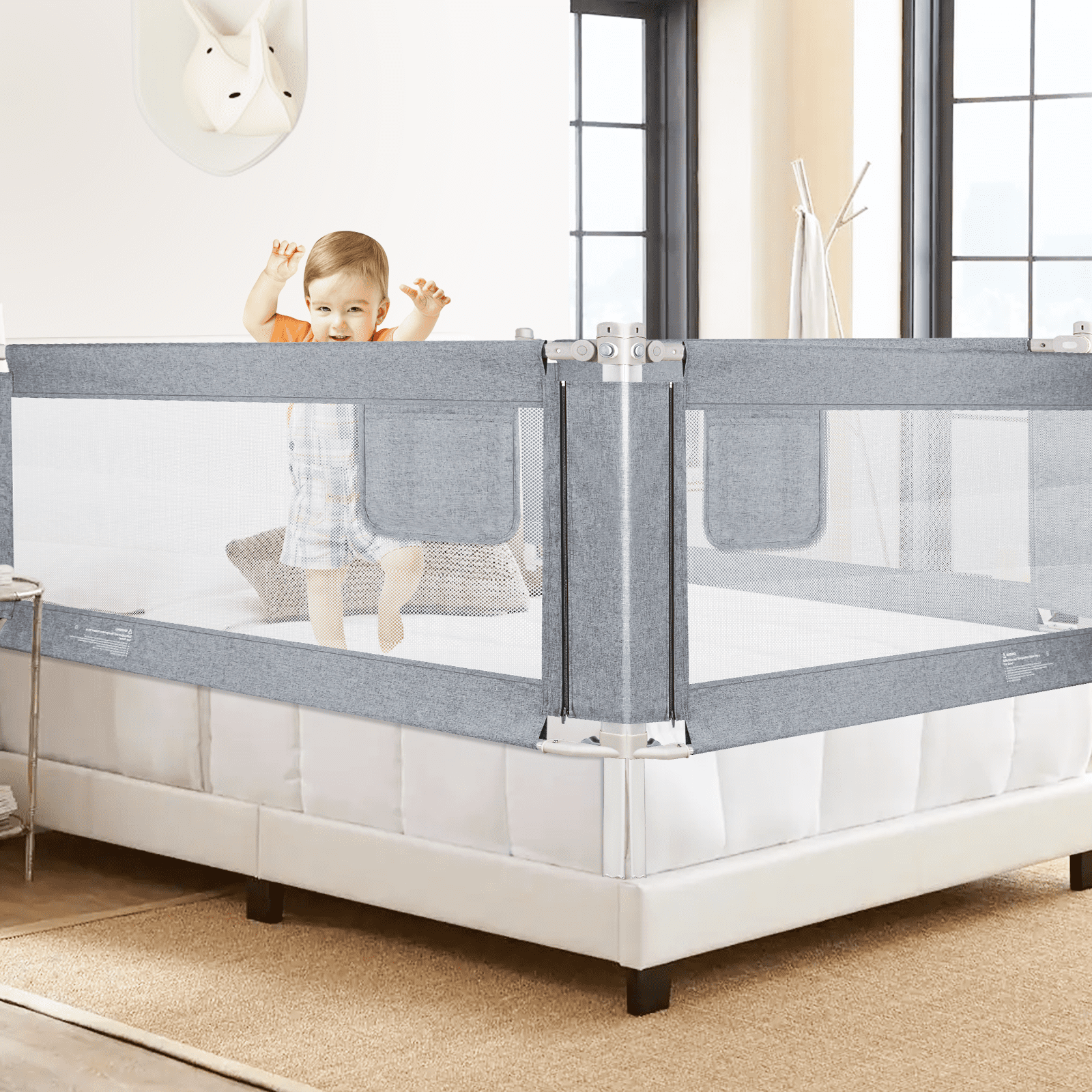 Soontrans Bed Rail for Toddlers, Bed Side Rail for Infant, Height ...