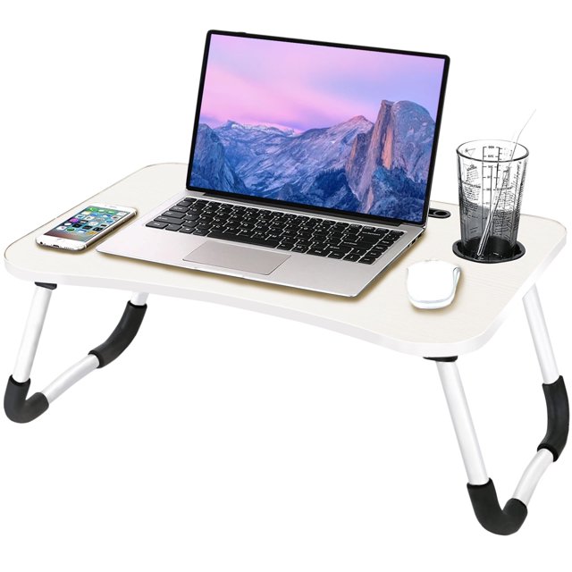 Soontrans Portable Folding Laptop Desk Stand for Bed, Multifunctional ...