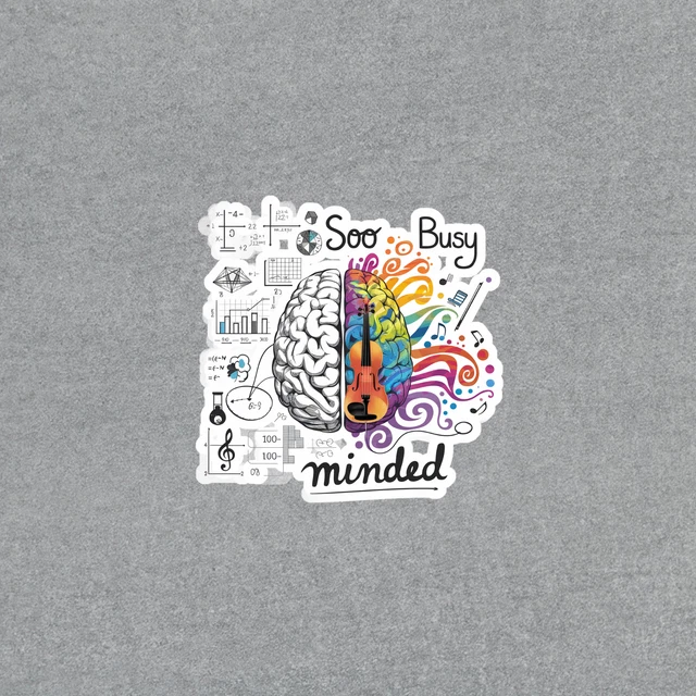 Sooo Busy Minded Creative Brain Colorful Sticker For Creativesphone ...