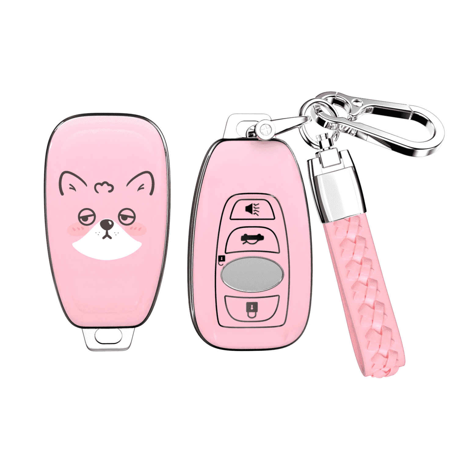 Soopcase for Subaru Key Fob Cover, Soft TPU Case with Leather Keychain ...