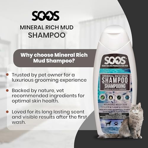 Soos Pet Dog Shampoo for Cats and Pets Mineral Rich Mud Natural Dead ...