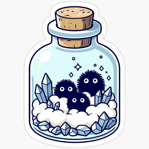 Soot Sprite Bottle Sticker Phone Decal Water Bottle Stickers Car Decals ...