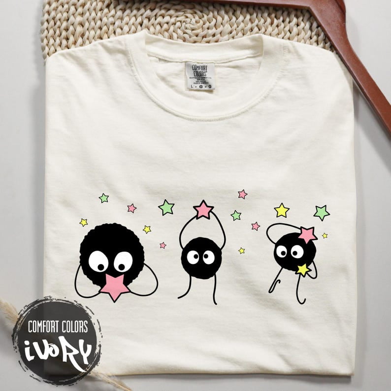 Soot Sprites T-Shirt – Studio Ghibli Anime Shirt, Studio Ghibli Gift ...