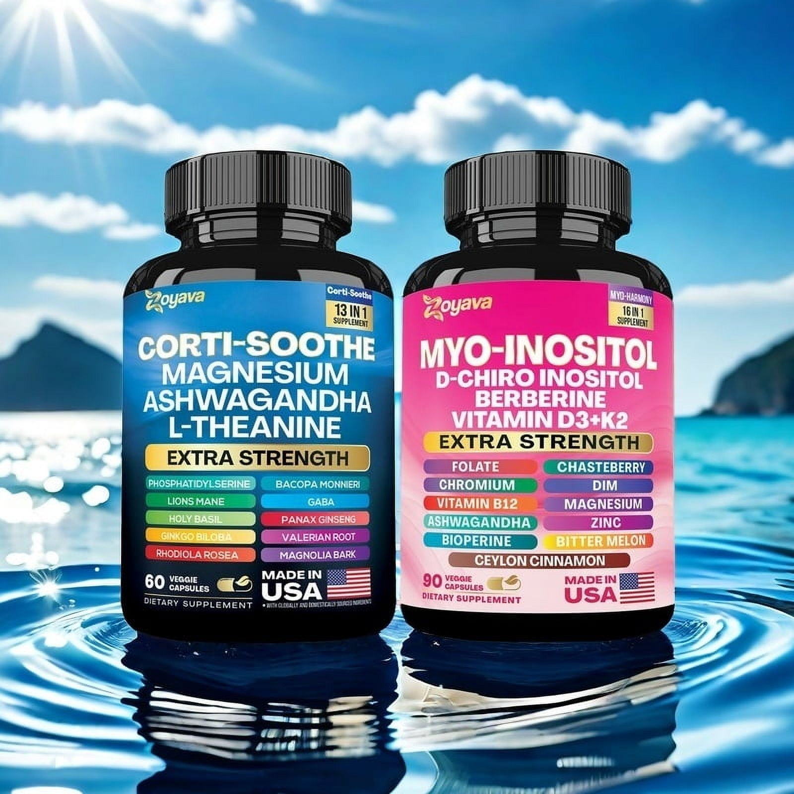 Soothe & Smooth Bundle - Cortisol and Myo-Inositol - Walmart.com