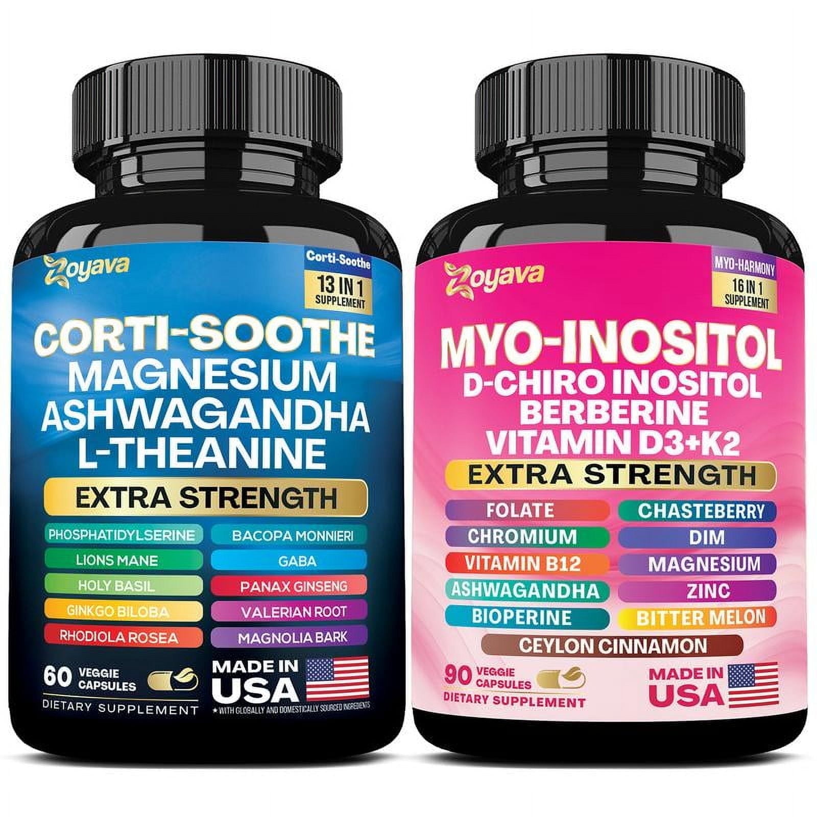 Soothe & Smooth Bundle - Zoyava Cortisol and Myo-Inositol All-in-One ...
