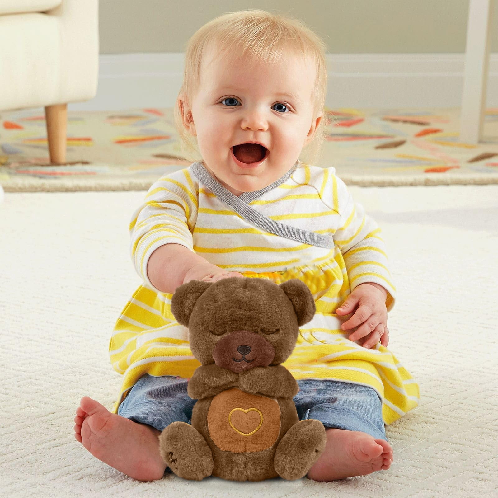 Soothe Snuggle Bear Plush, Soothing Breathing Bear Stuffed Animal for ...