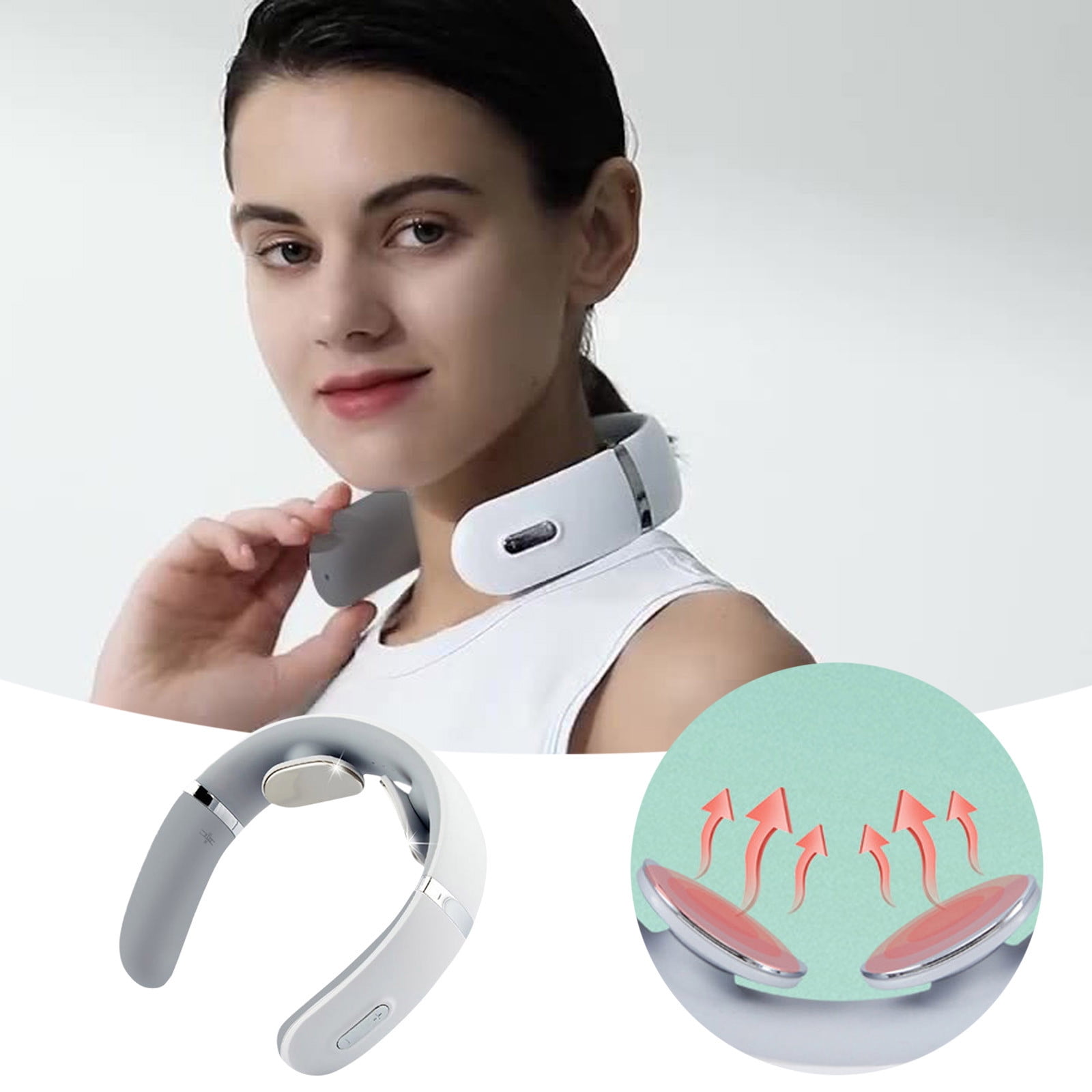 Soothely Neck Massager with Heat Portable Rechargeable Relaxation ...