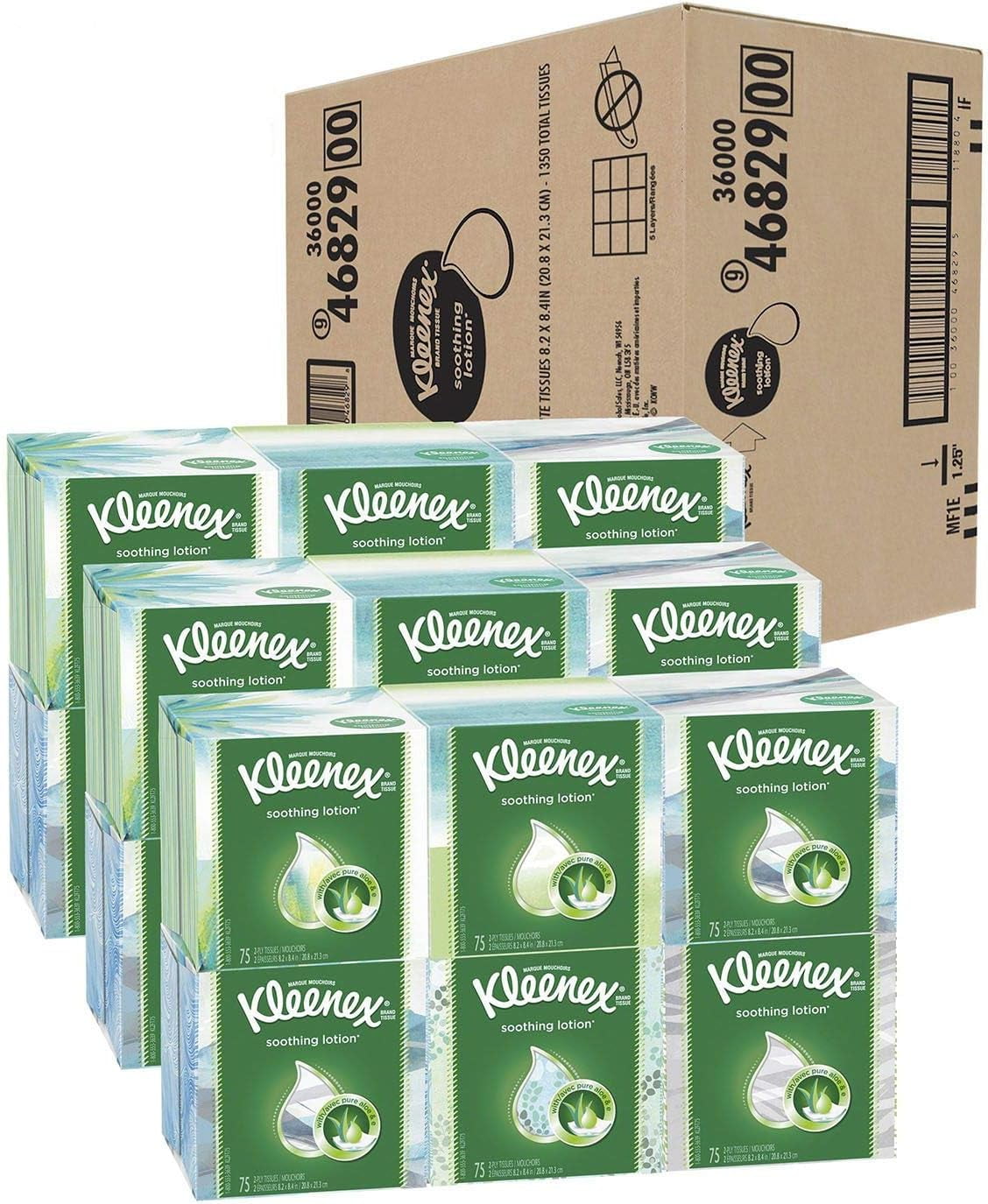 Soothing Facial Tissues with Aloe & Vitamin E, Cube Box, 1,170 Tissues ...