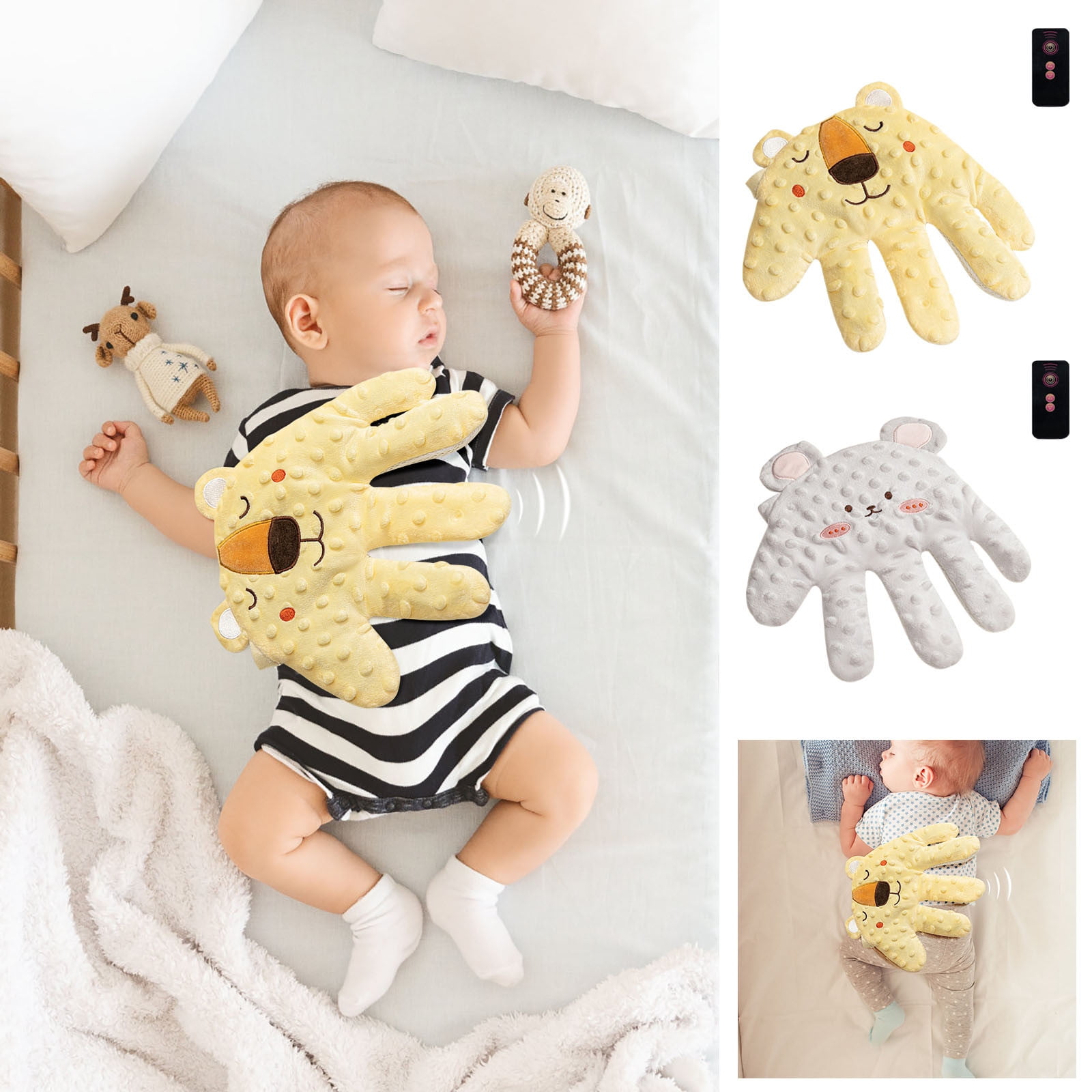 Soothing Jump-Start Palm Toy,Gentle Beating Motion,Soft Fabric Design ...