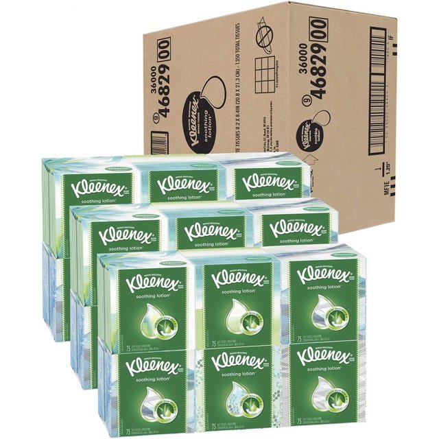 Soothing Lotion Facial Tissues with Aloe & Vitamin E, Cube Box, 1,170 ...