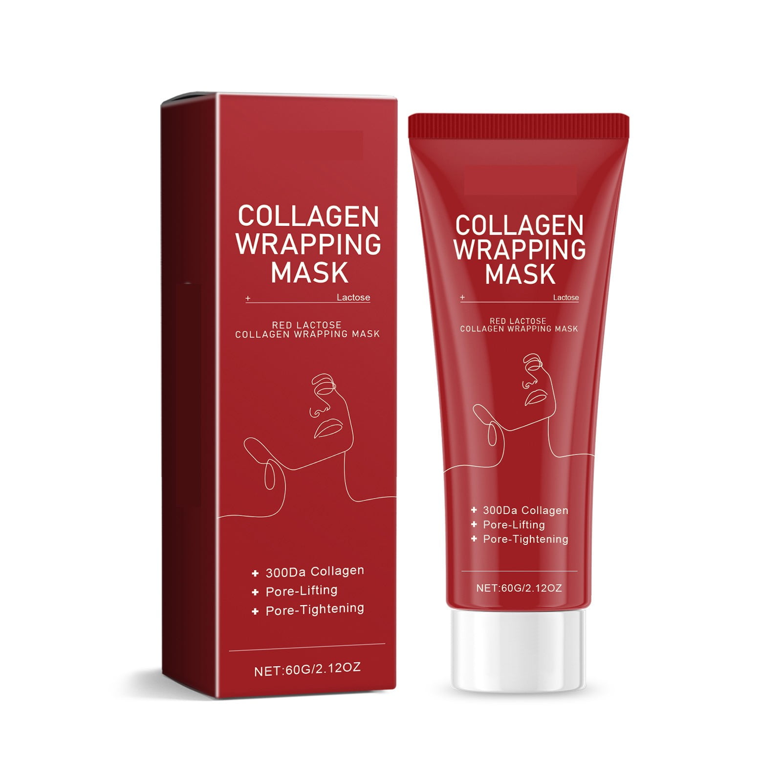 Soothing＆Moisturizing Facial Mask Brightening RED LACTO COLLAGEN ...