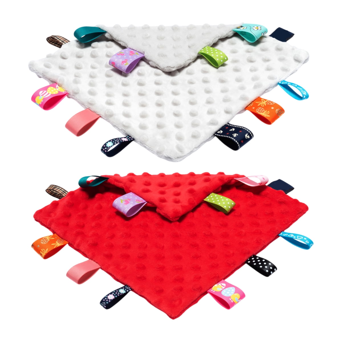 Soothing Plush Baby Blanket With Colourful Labels, 10 ‘X10’ Square ...