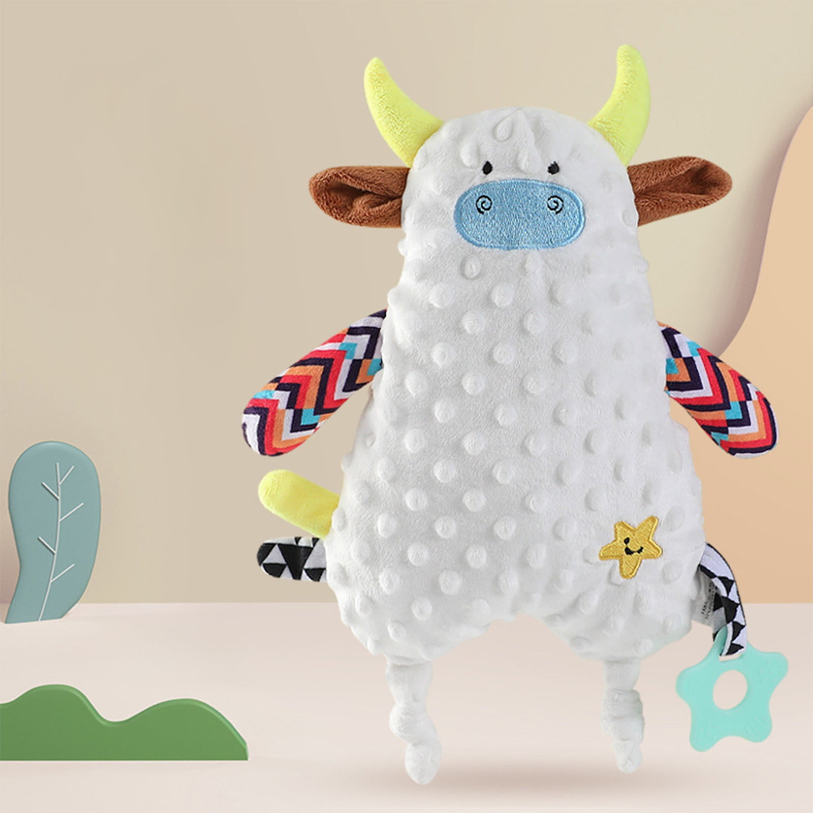 Soothing Plush Doll with Silicone Teether and Rattling Paper Baby ...