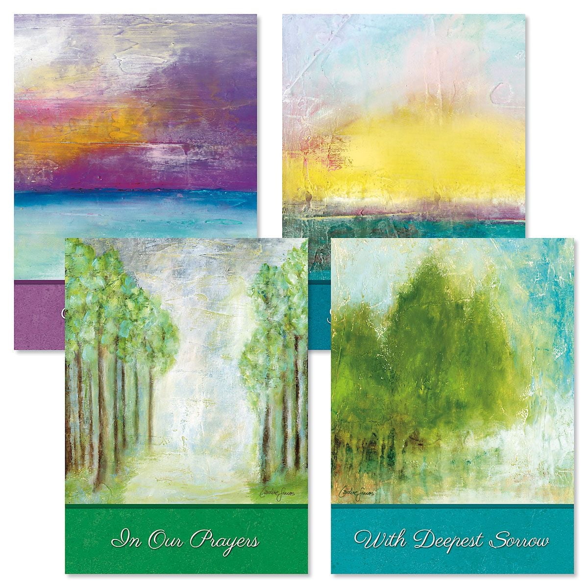 Current Soothing Serenity Sympathy Greeting Cards - Set of 8, 5" x 7 ...