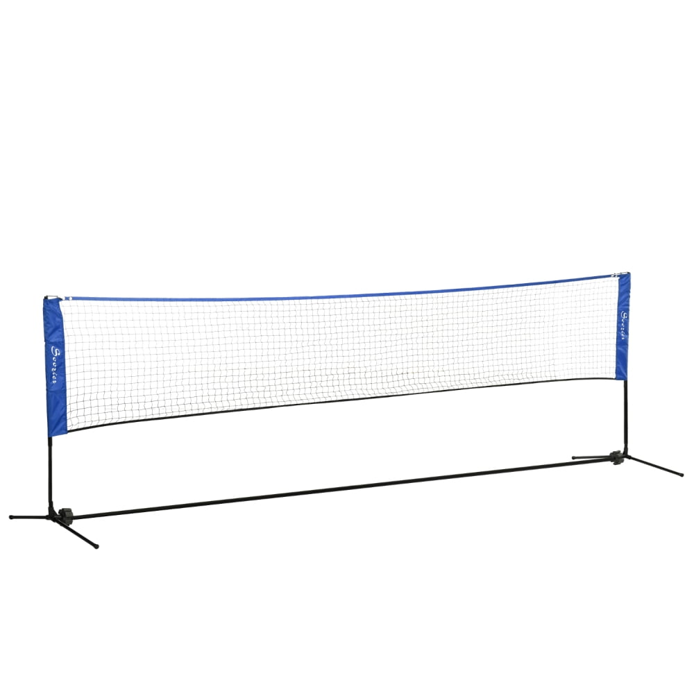 Soozier 14ft Portable Badminton Volleyball Net Adjustable Foldable ...