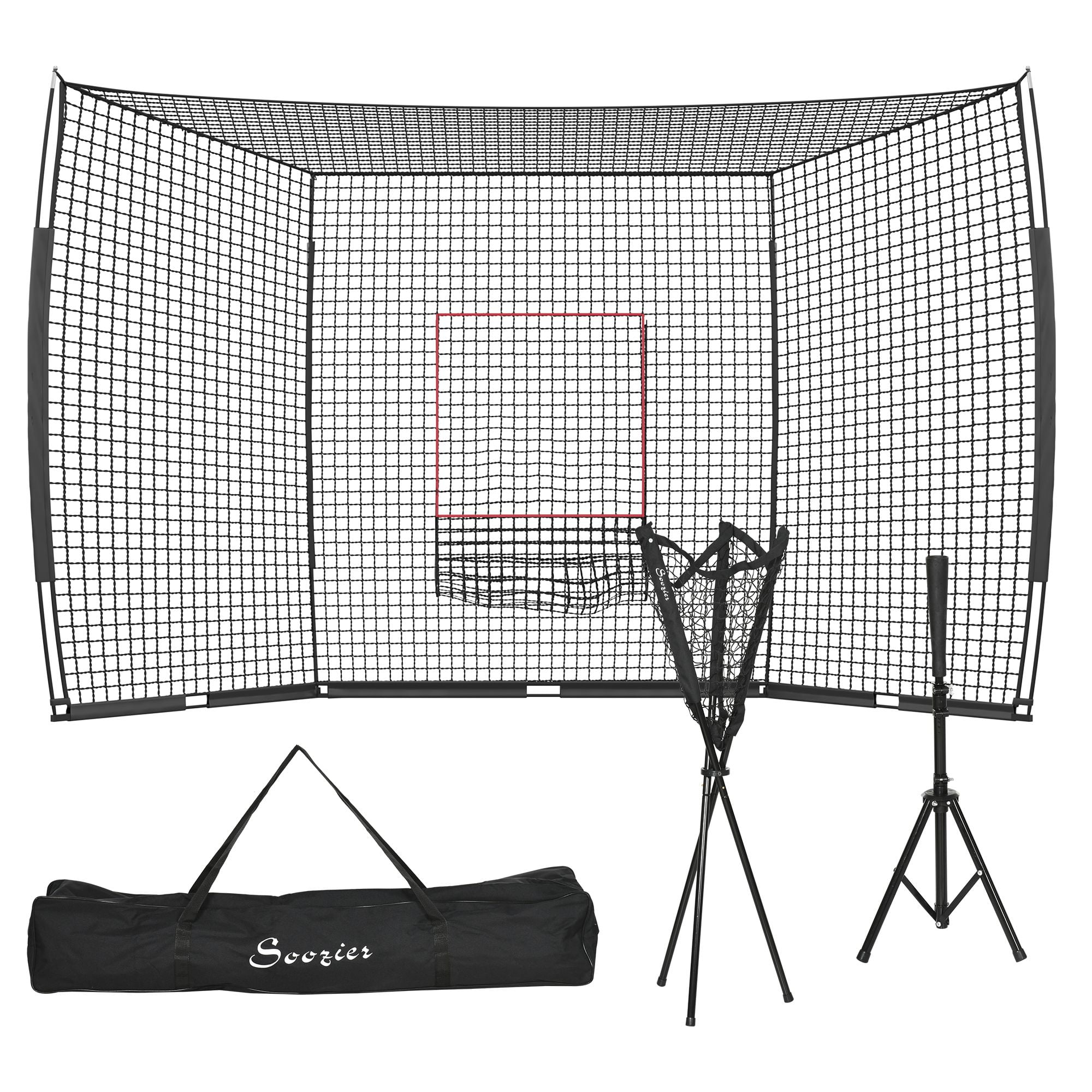 Soozier 17' x 5.5' Baseball Net with Strike Zone, Tee, Caddy, and Carry ...