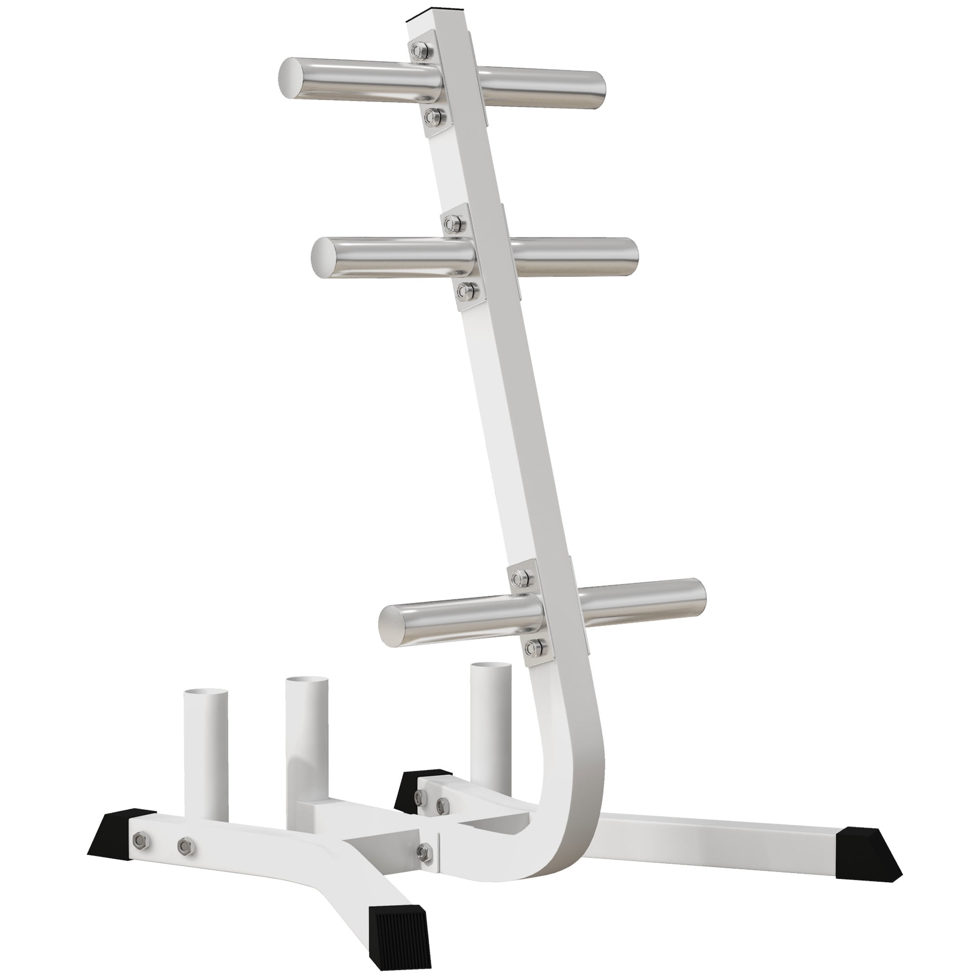 Soozier 2-inch Weight Rack for Plates and 3 Bars, Olympic Weight Tree ...