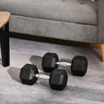 Soozier Hexagon Dumbbells Set of 2, 40 lbs Each, Non-Slip Grip, 80 lbs ...