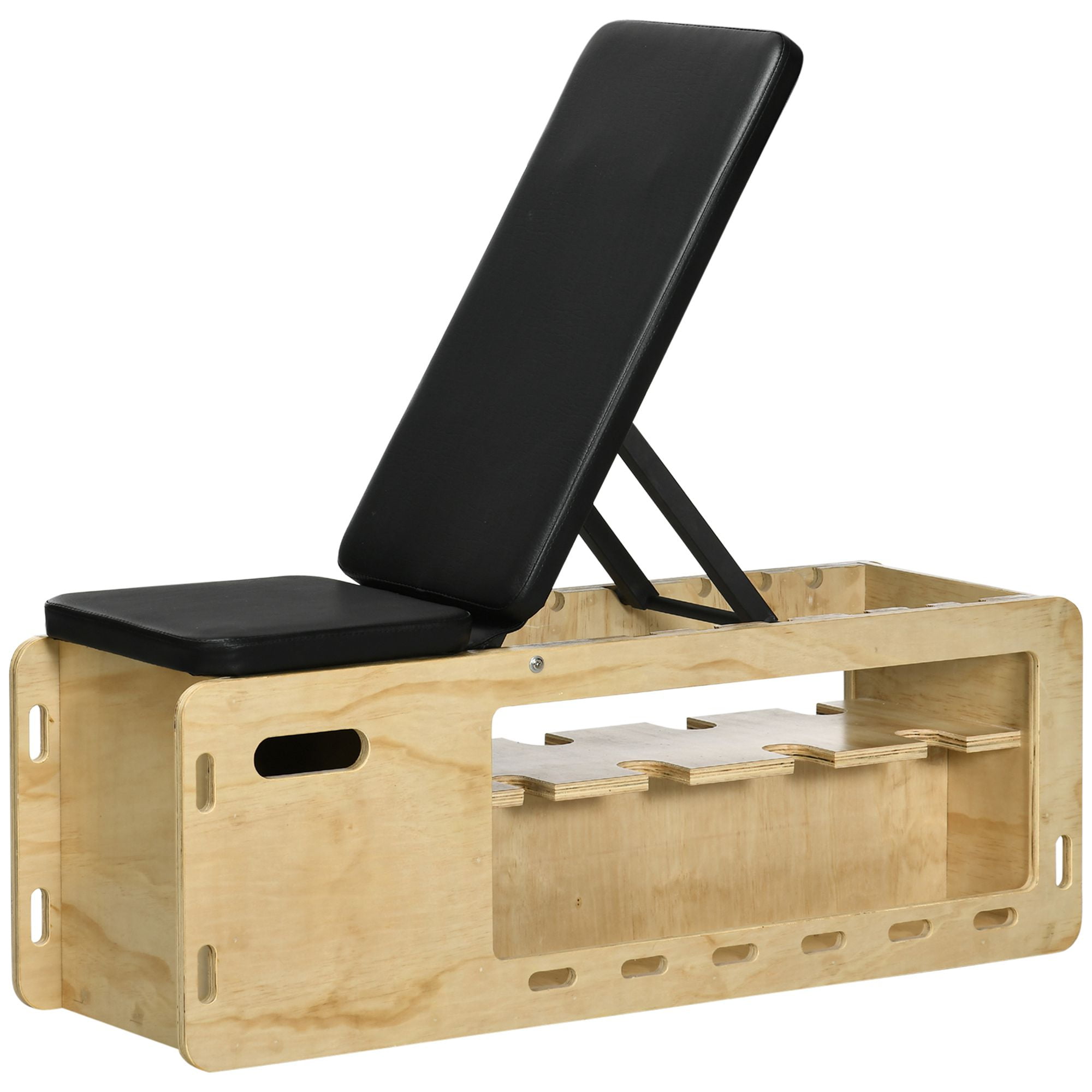 Soozier Adjustable Weight Bench, Workout Bench with Storage Rack ...