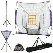 PowerNet DLX Pro Bundle (Baseball Softball Net w/ Strike Zone, 3 ...