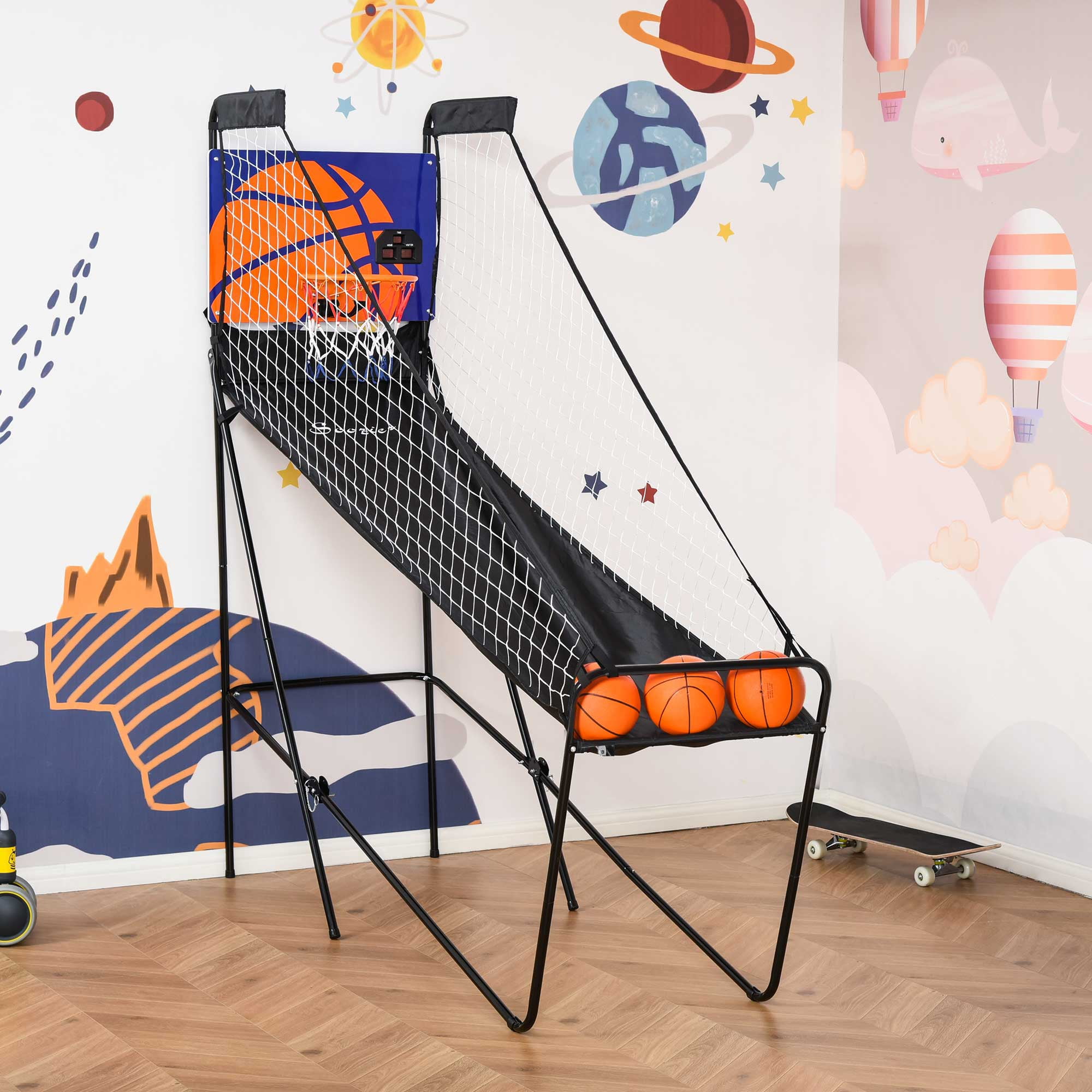 Soozier Indoor Sports Basketball Hoop Arcade Game, Foldable with ...