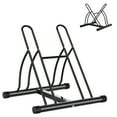 Soozier Bike Rack Floor Stand,2 Bike Direction Adjustable Bicycle Park ...