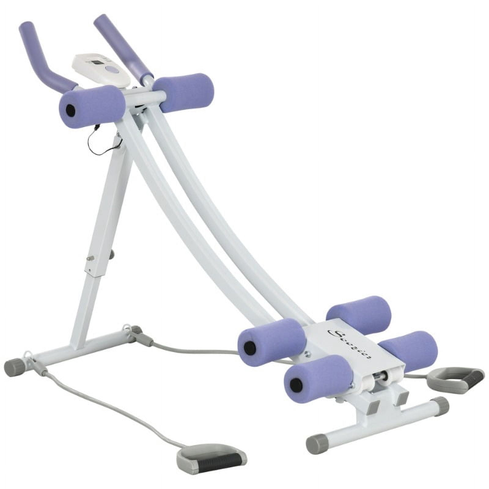 Soozier Foldable Ab Machine, Ab Workout Equipment with Resistance Bands ...