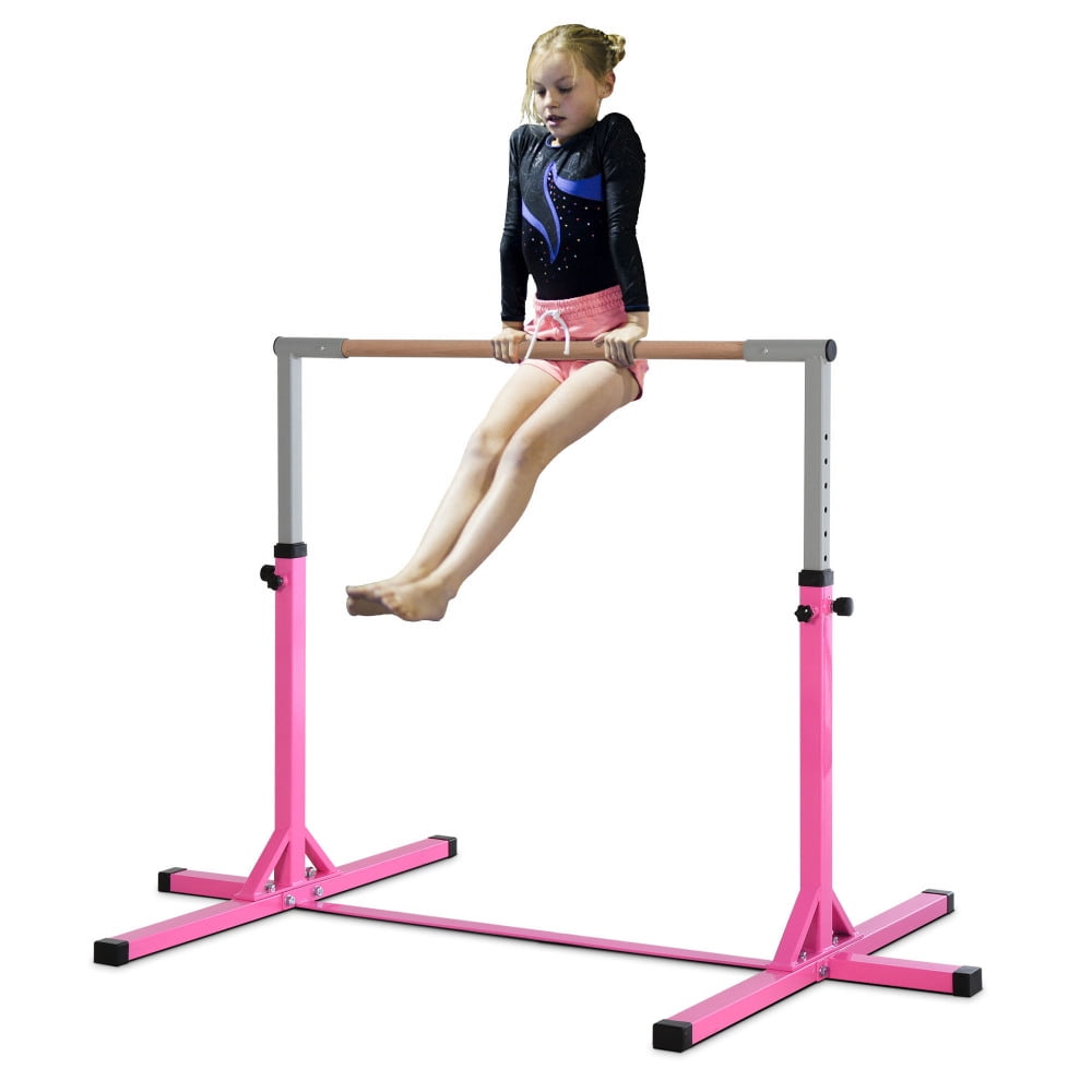 Soozier Gymnastics Bar for Kids, Adjustable Height Gym Bar, Junior ...