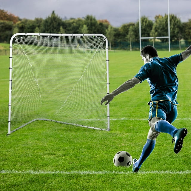 Soozier Portable Outdoor Lacrosse Net w/ Steel Frame, 6'x6', Multi-Use ...