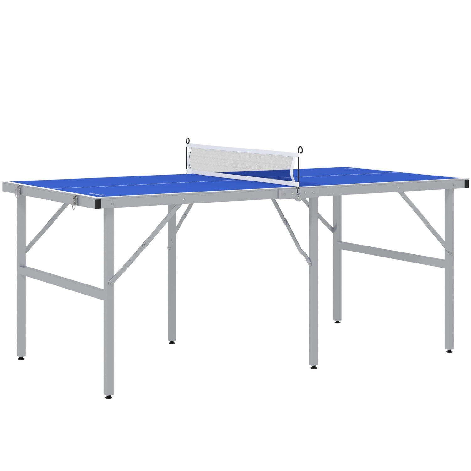 Soozier Mini Ping Pong Table Set- Foldable Indoor/Outdoor Net Paddles ...